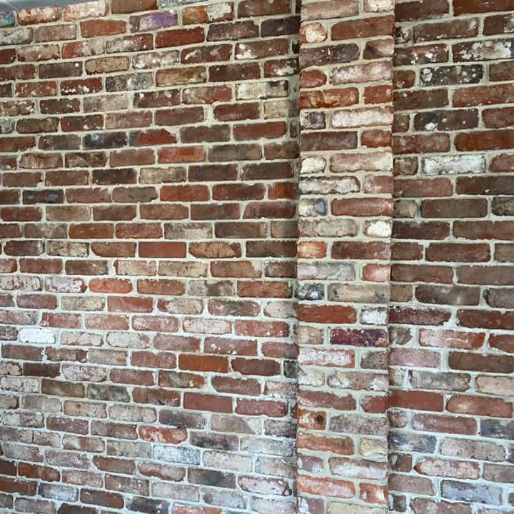 Recycled Red Brick Feature Wall - Perth Showroom | Halls Construction