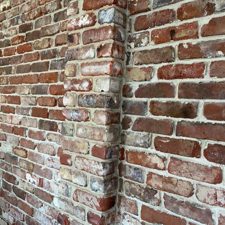 Recycled Red Brick Feature Wall - Perth Showroom | Halls Construction